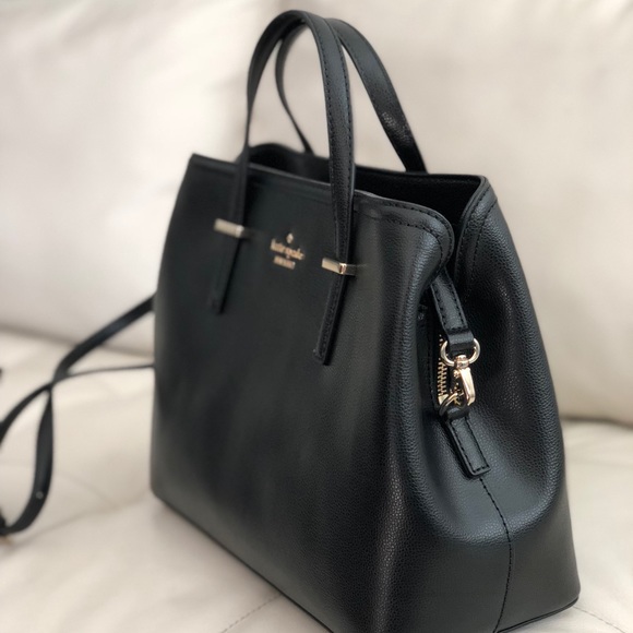 kate spade | Bags | Kate Spade Patterson Drive Evangelie Satchel Black ...